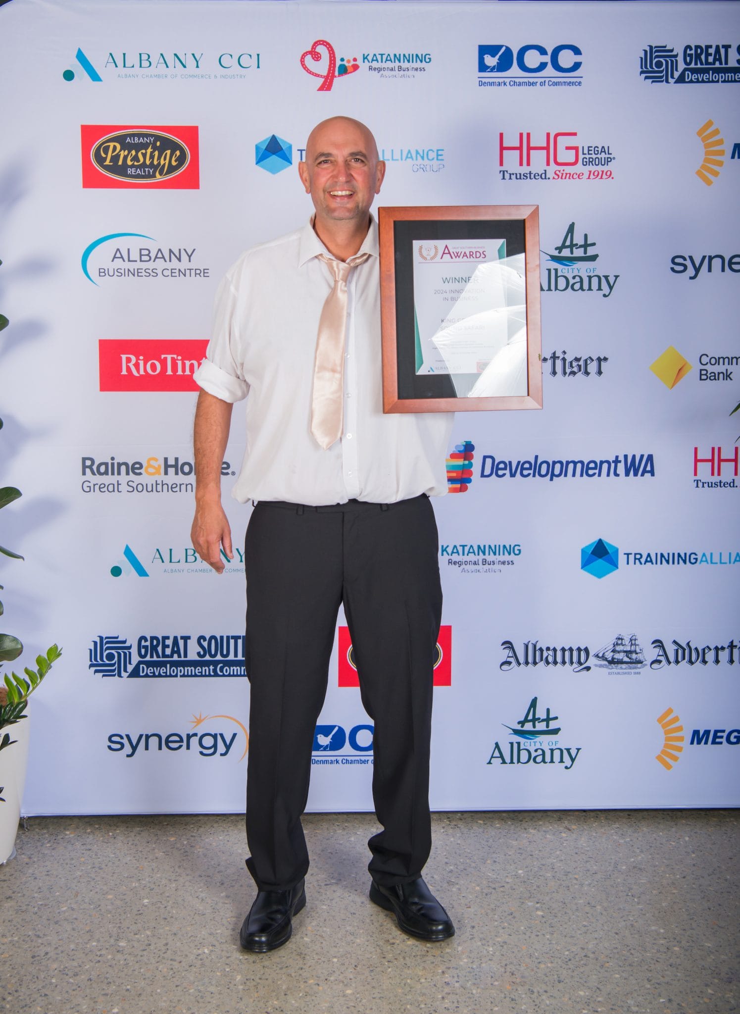 Mark Muscat, winner of the Innovation in Business award at the 2024 ...